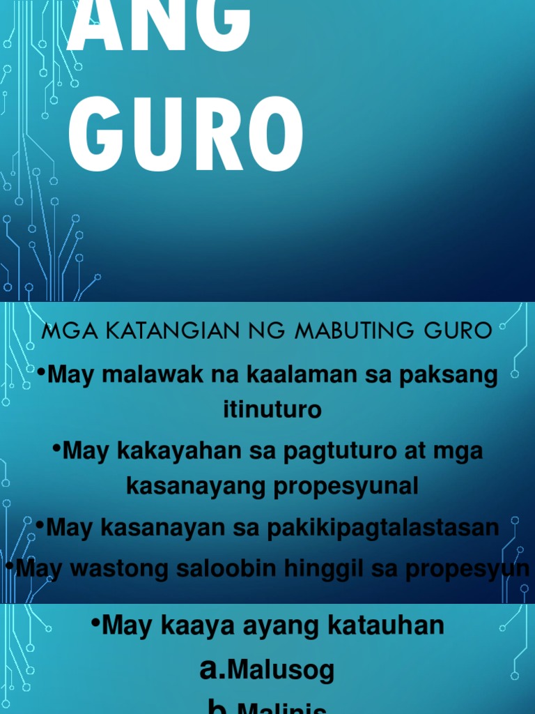 Ang Guro | PDF