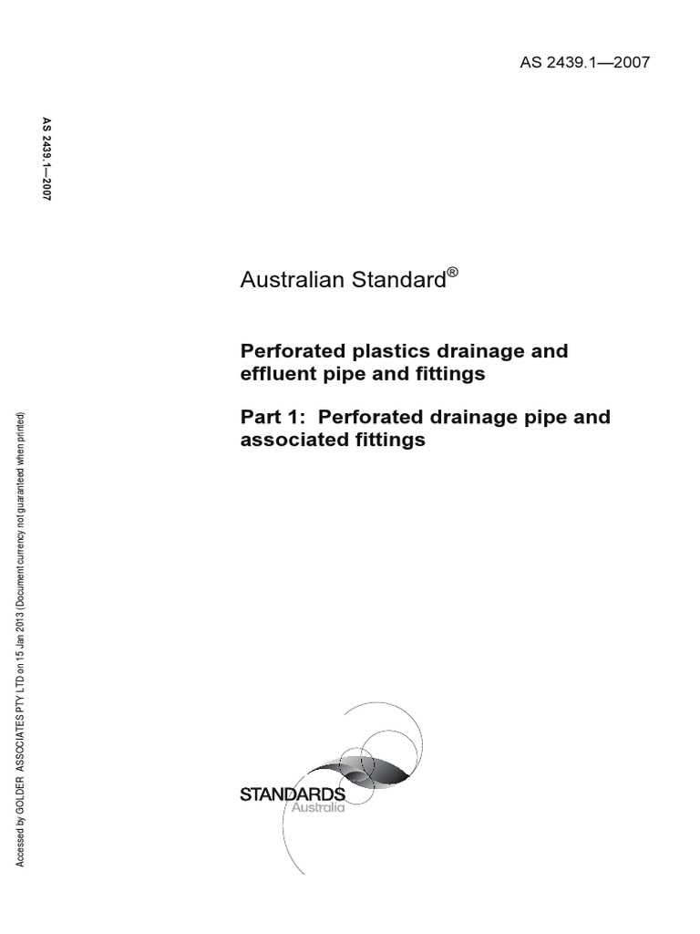Australian Standard | PDF | Pipe (Fluid Conveyance) | Building Engineering