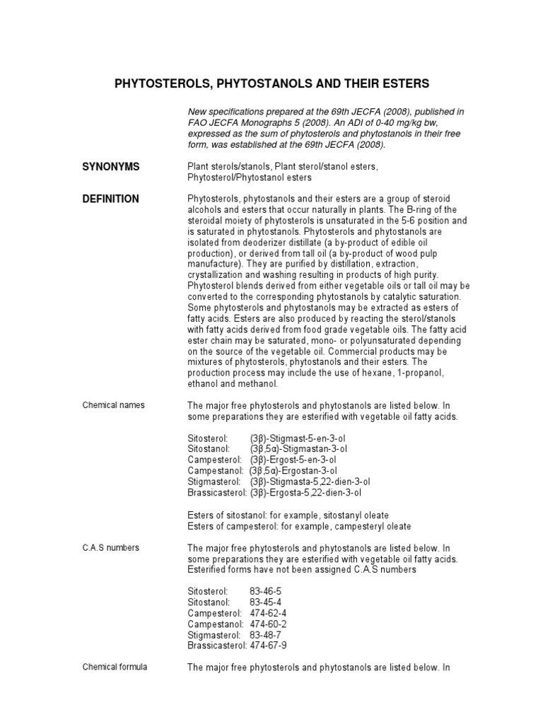 Physicochemi Fitosterol Ester | PDF | Gas Chromatography | Chemical ...