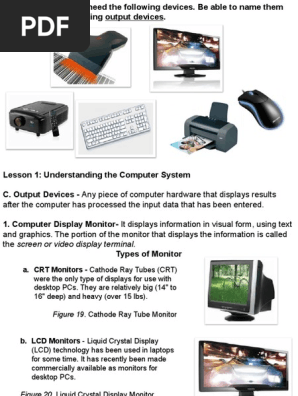 Computer Hardware Output Devices