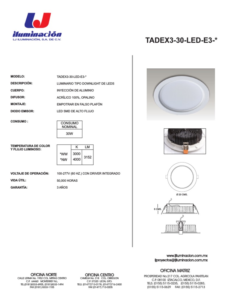 TADEX3-30-LED-E3 circular