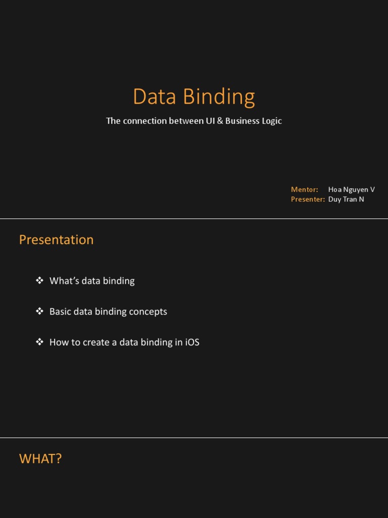 Data Binding: The Connection Between UI & Business Logic | PDF | Programming Paradigms ...
