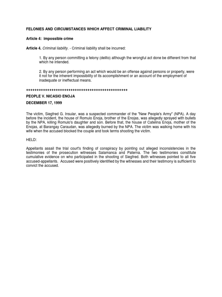 Criminal liability for impossible crimes | PDF