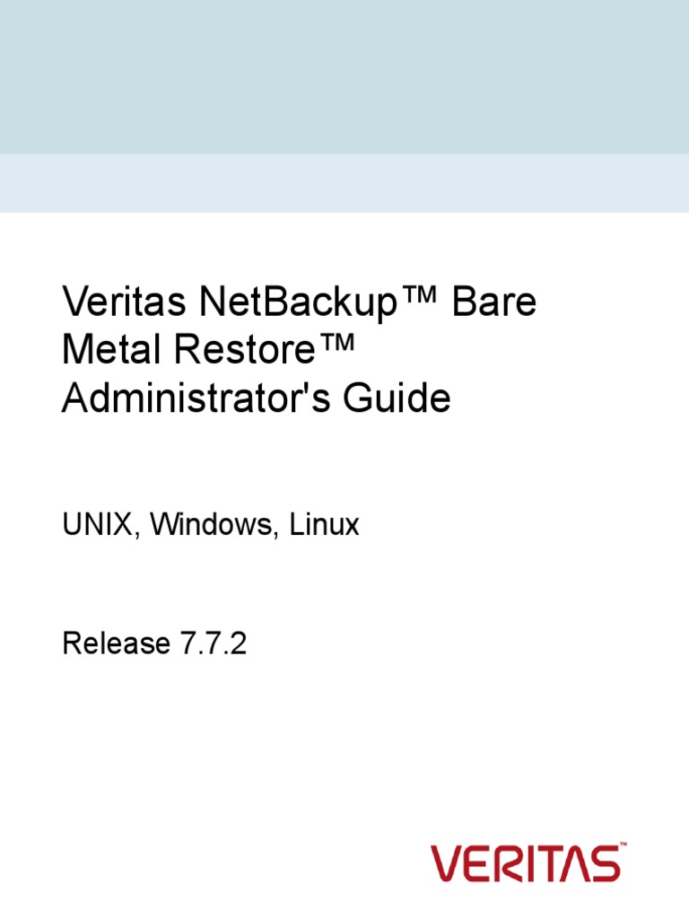 NetBackup772 AdminGuide BMR | PDF | Backup | Server (Computing)
