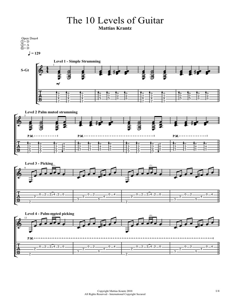 The 10 Levels of Guitar PDF | PDF | Irish Musical Instruments | Guitar ...