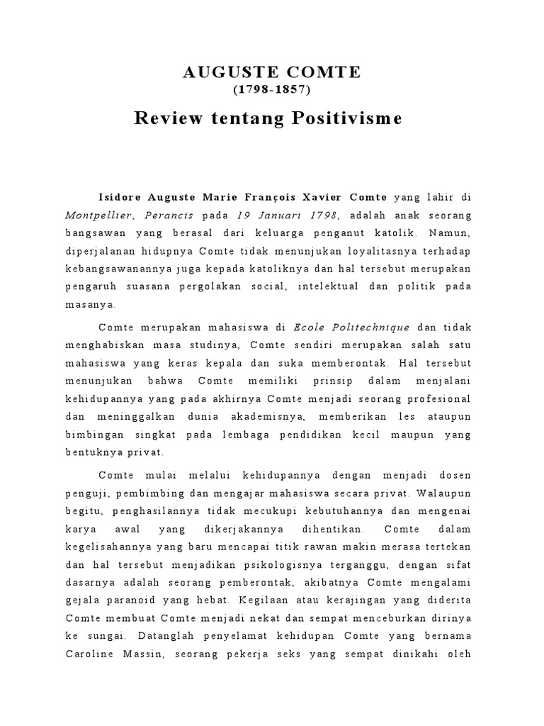 Auguste Comte | PDF