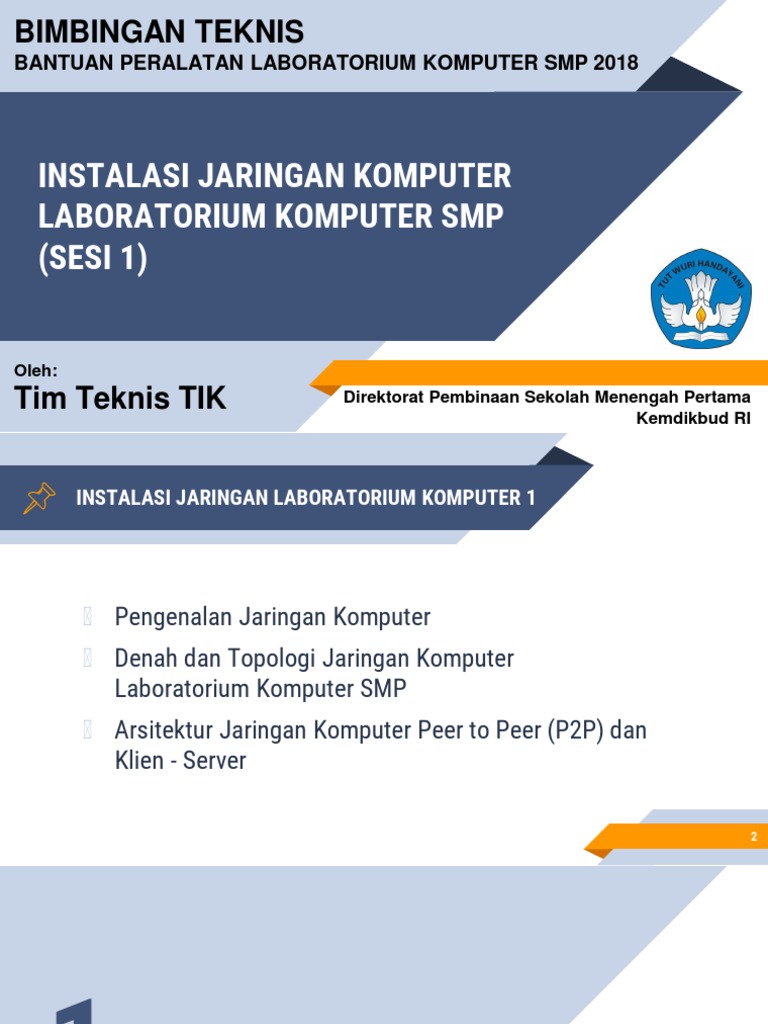 Instalasi Jaringan Laboratorium Komputer 2018 Sesi 1 | PDF
