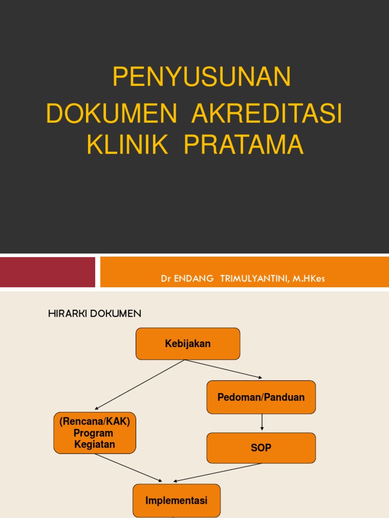 Penyusunan Dokumen Akreditasi Klinik Pratama Pdf