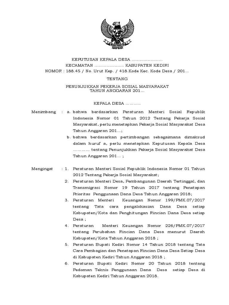 SK PSM Dinsos | PDF