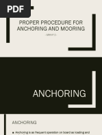 Anchoring And Anchoring Procedures Final Pdf Anchor Ships