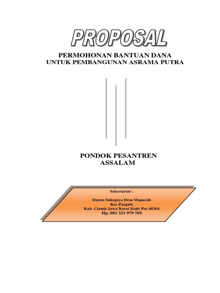 Proposal Asrama Pondok Pesantren Assalam | PDF