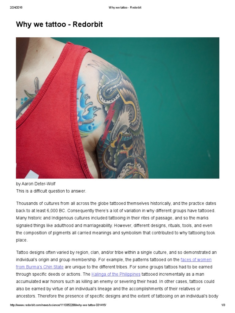 Why We Tattoo PDF | PDF | Tattoo