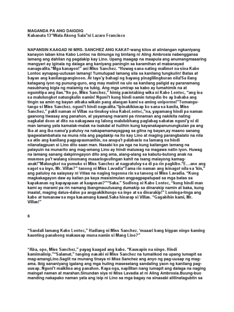 Maganda Pa Ang Daigdig Kabanata 13 | PDF