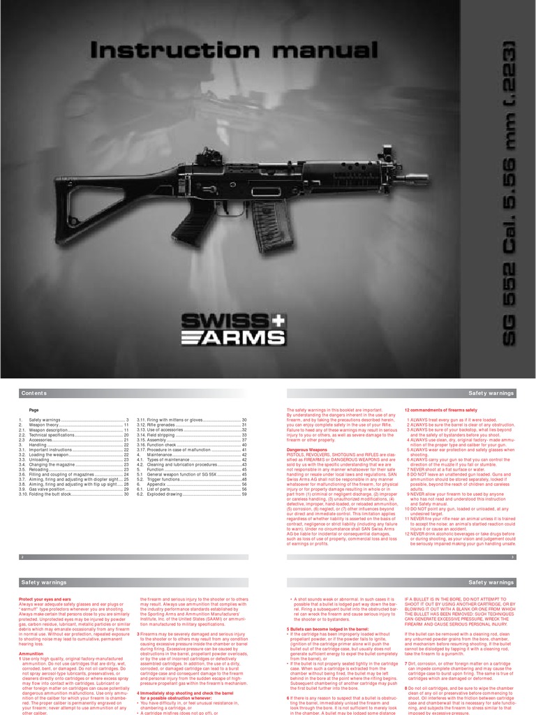 SG552 Manual GB | PDF | Cartridge (Firearms) | Gun Barrel