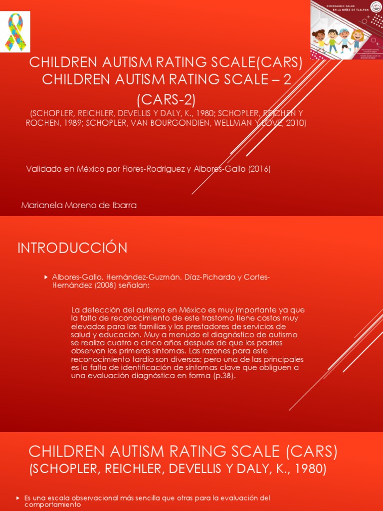 Children Autism Rating Scale (CARS) ( | PDF | Espectro autista | Las ...