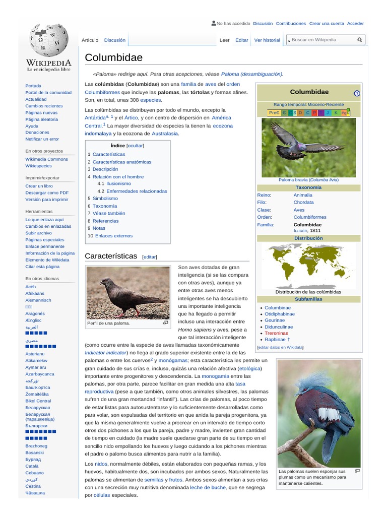 Columbidae | PDF | Columbidae | Columbiformes