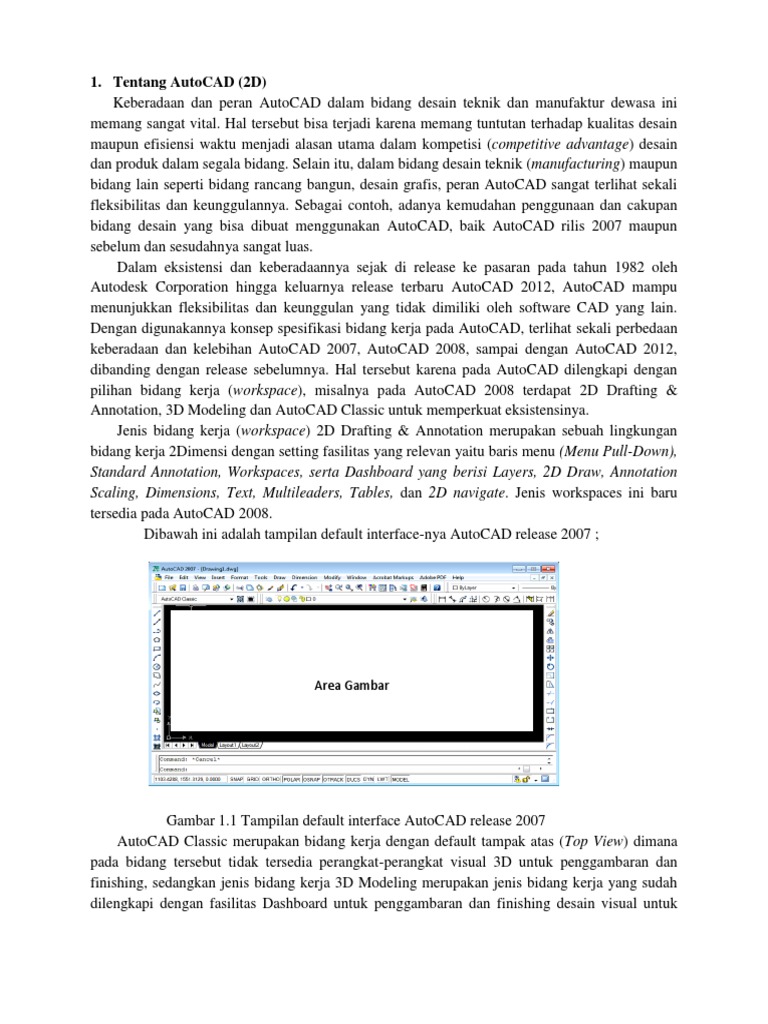 Pengenalan Awal AutoCAD 2D | PDF