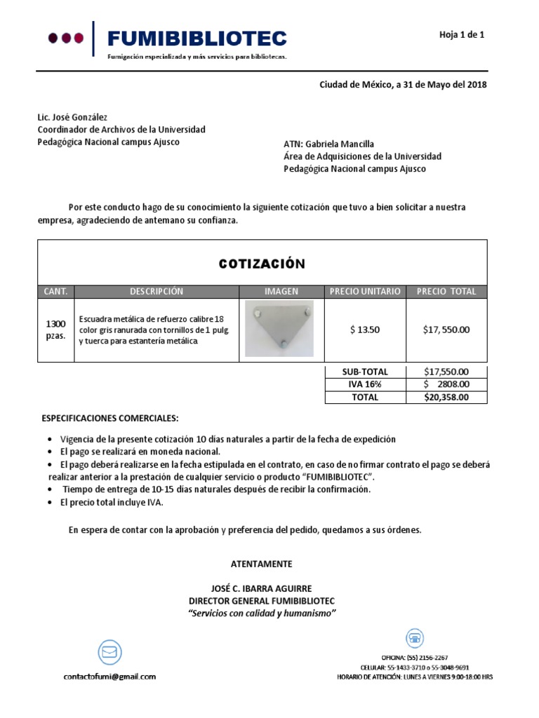 Cotización EJEMPLO | PDF | Business