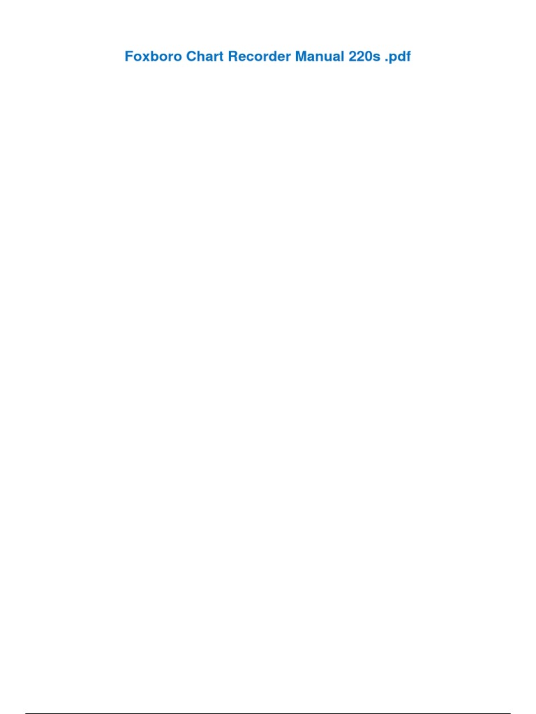 Foxboro Chart Recorder Manual 220s | PDF