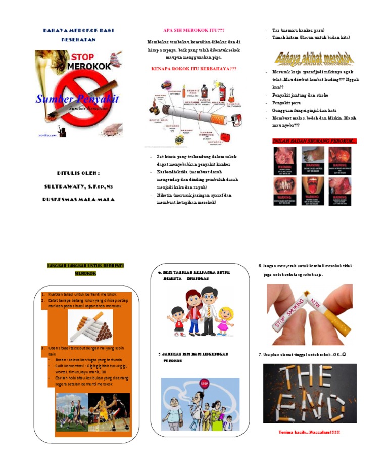Leaflet Bahaya Rokok | PDF