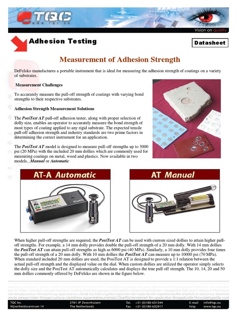 Measurement of Adhesion Strength | Adhesion | Epoxy
