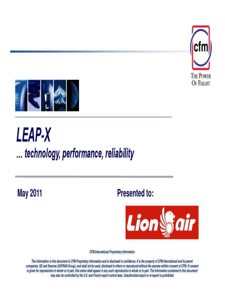 CFM56-LEAP-X - Value For Lion Air | PDF | Gas Technologies | Internal ...