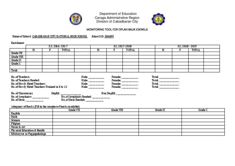 Monitoring Tool For Oplan Balik Eskwela | PDF