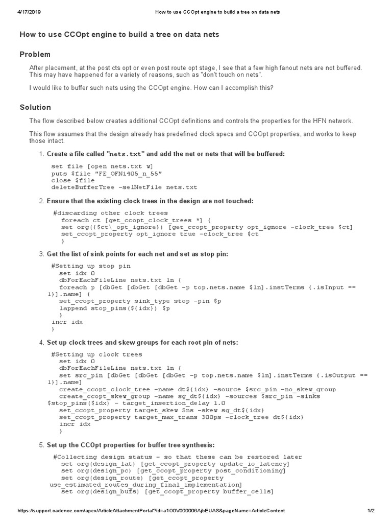 How To Use CCOpt Engine To Build A Tree On Data Nets | PDF | Computer Data | Digital Technology
