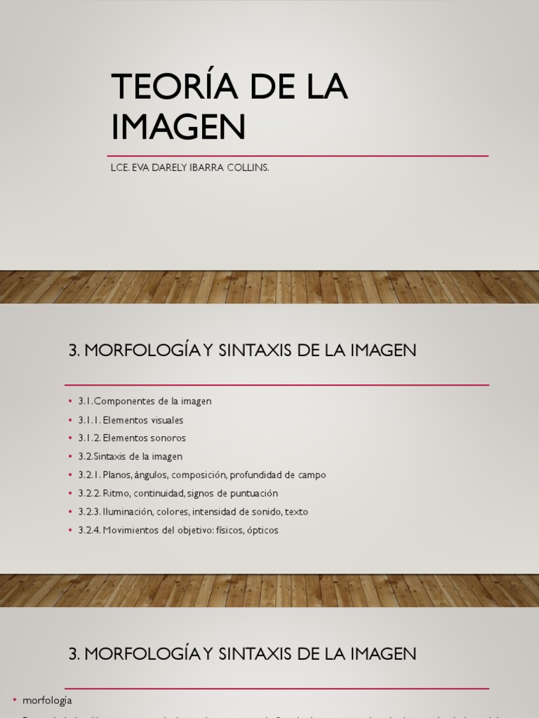 Morfología y Sintaxis de La Imagen | PDF | Morfología (Lingüística ...