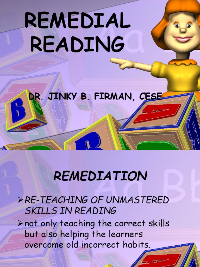 Remedial Reading | PDF | Phonics | Reading Comprehension