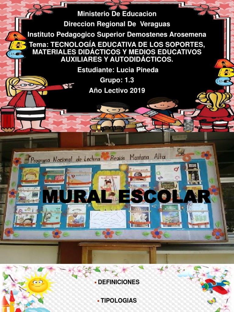 Tipos y Beneficios de Murales Escolares | PDF | Aprendizaje | Comunicación