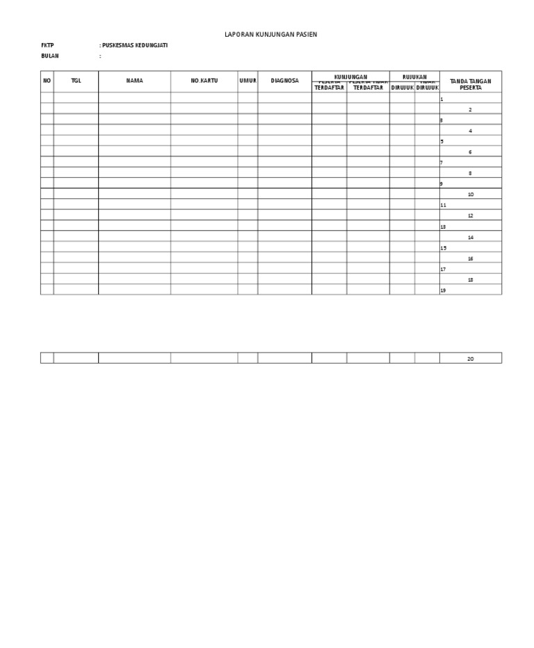 Laporan Kunjungan Pasien | PDF