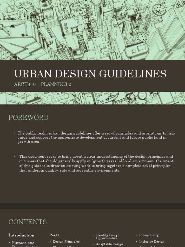 Urban Design Guidelines | PDF | Street | Road
