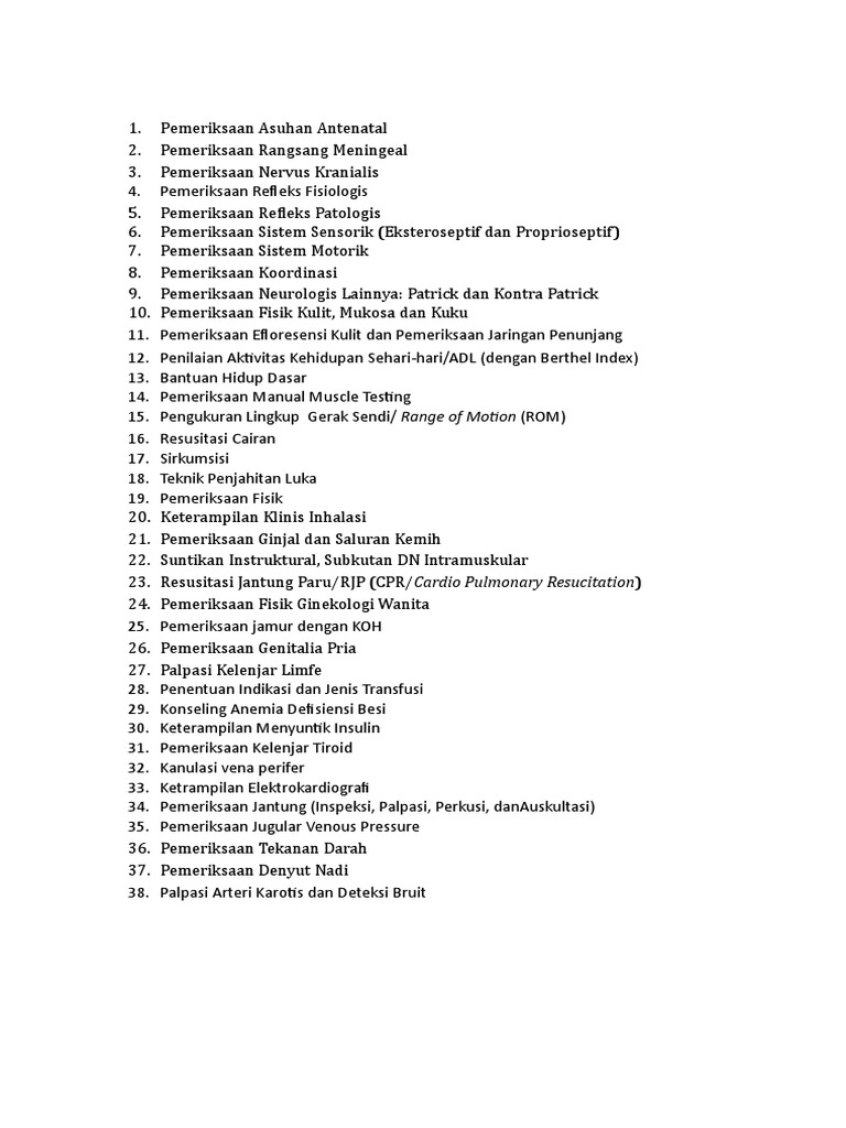 Rangkuman Modul Pemeriksaan Fisik For Osce | PDF