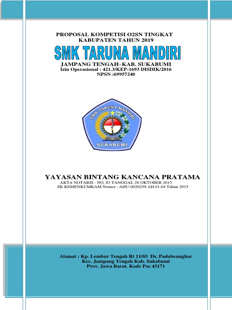 Proposal O2sn SMK Taruna | PDF