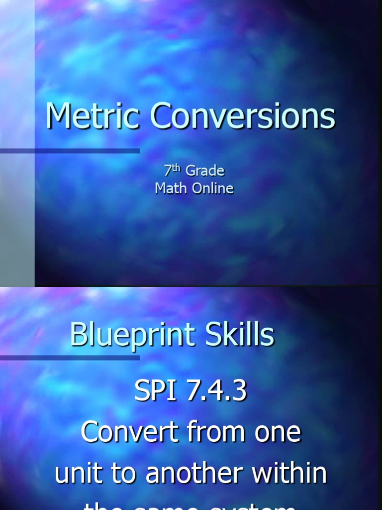 Metric Unit Conversion Guide for 7th Grade | PDF