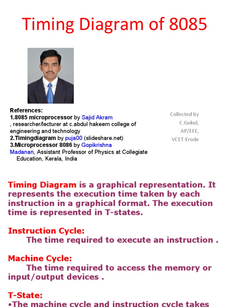 Timing Diagram of 8085 Microprocessor | PDF | Input/Output | Computer ...