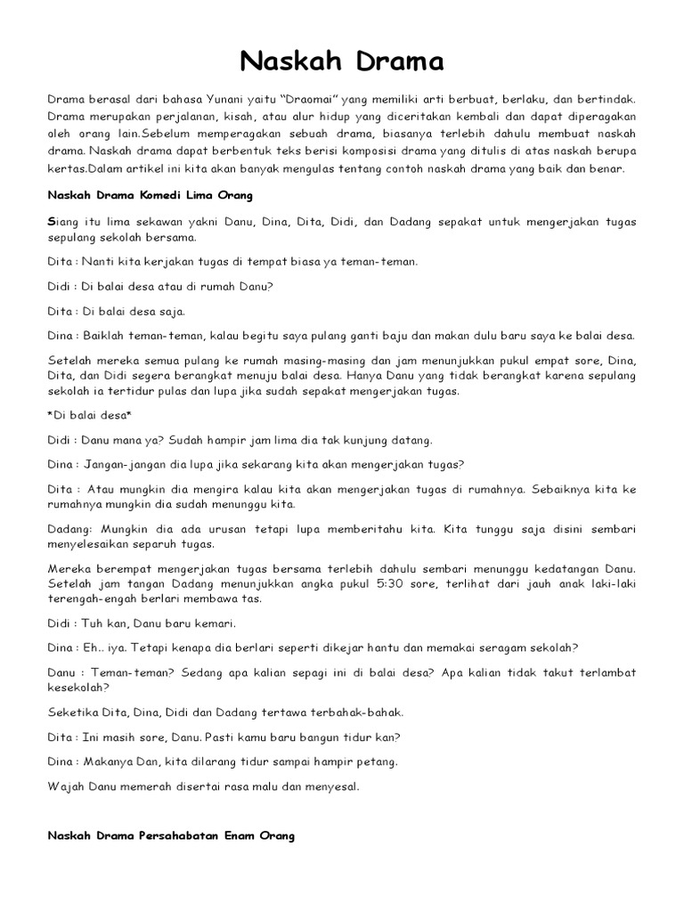 Naskah Drama | PDF
