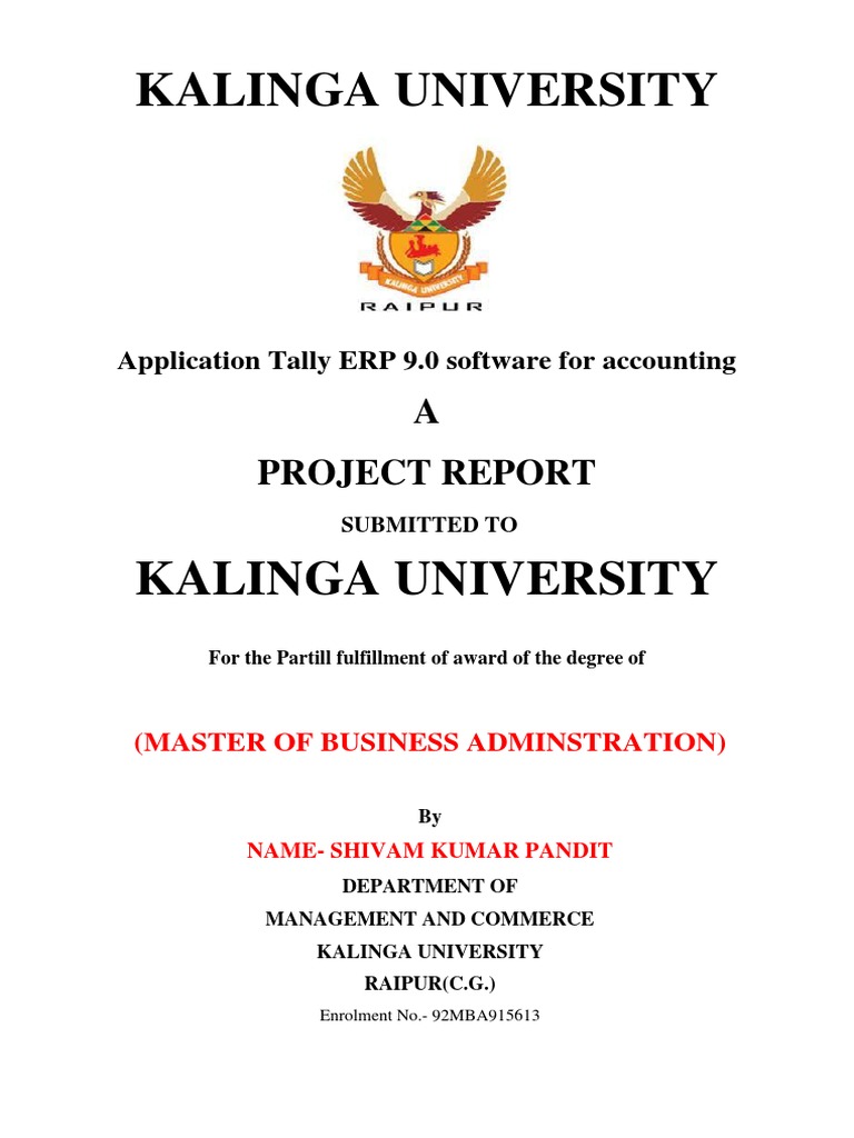 Front Page Kalinga MBA | PDF | Thesis | Academia
