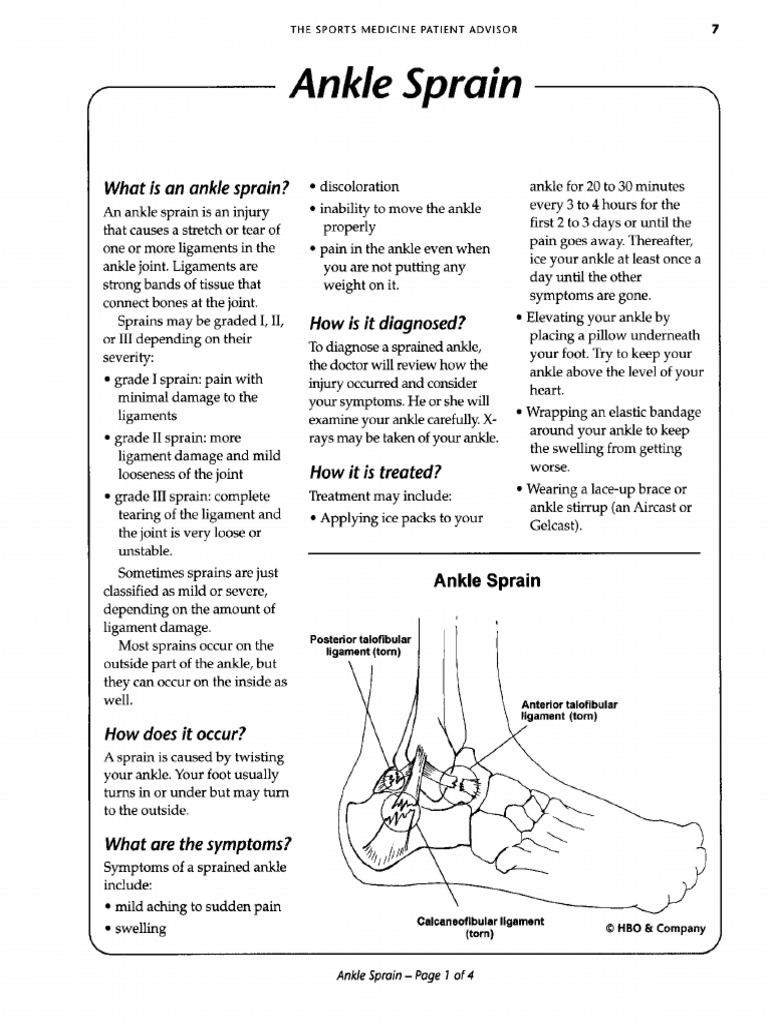 Ankle Sprains | PDF