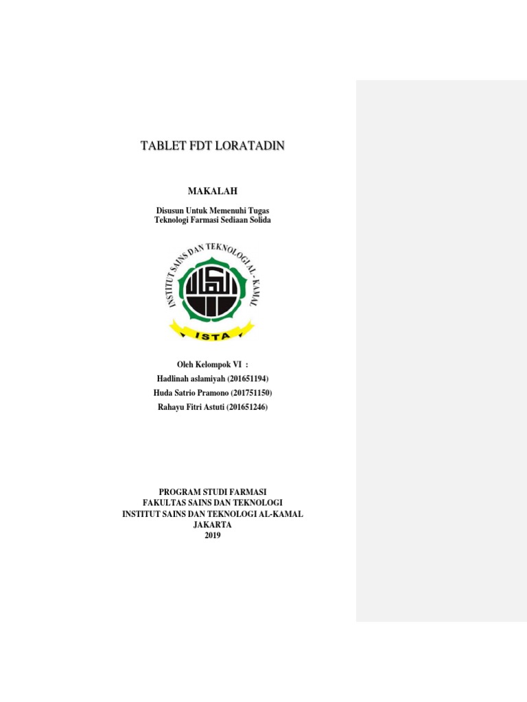 FDT Loratadine | PDF