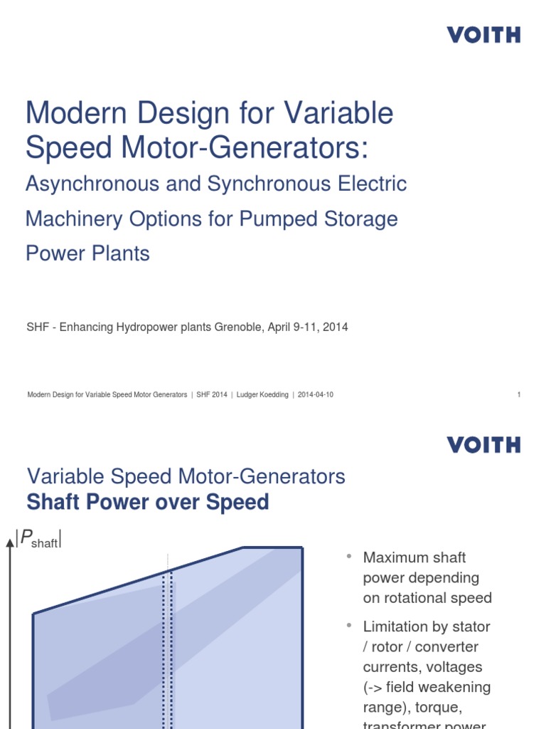 Modern Design For Variable Speed Motor-Generators | PDF | Electric ...