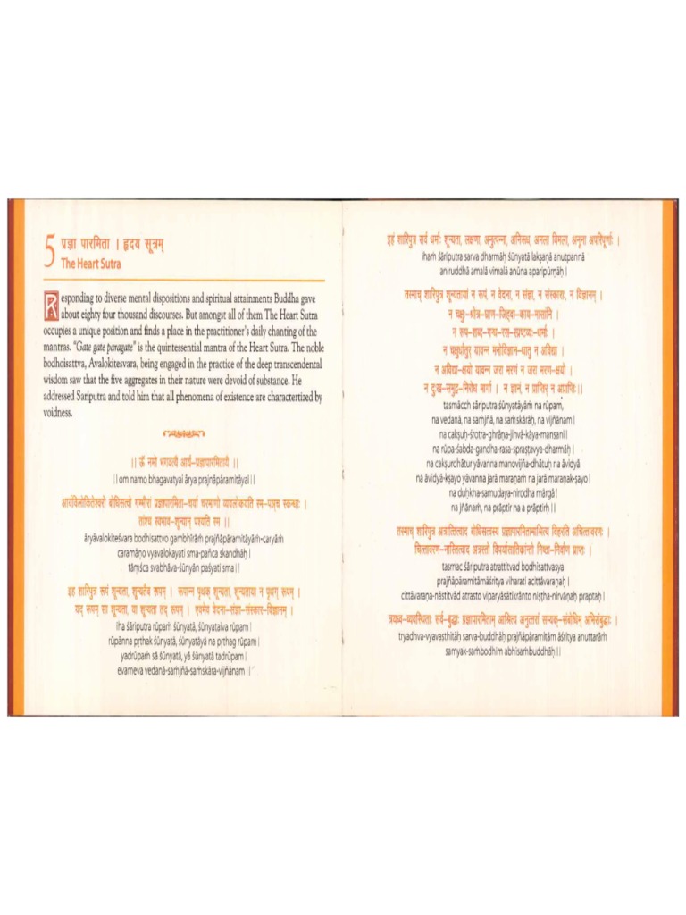 Heart Sutra (Sanskrit) | PDF