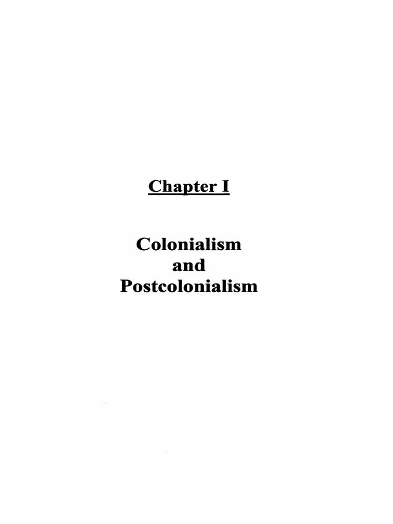 Colonialism and Postcolonialism | PDF | Colonialism | Postcolonialism