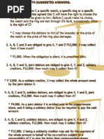 Oblicon Sample Problems With Suggested Answers | PDF | Debtor | Debt