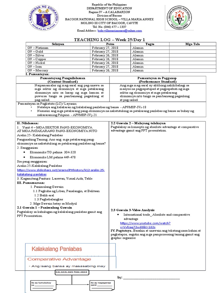 Unit4 Lesson 6-Kalakalang Panlabas | PDF