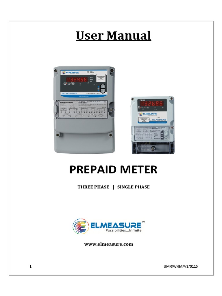 Elmeasure Prepaid Postpaid Meter PPM Programming Guide | PDF | Fuse ...