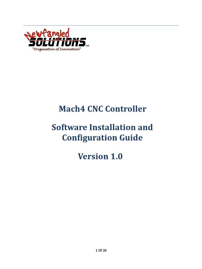 Mach4 Installation Manual | PDF | Numerical Control | Installation ...