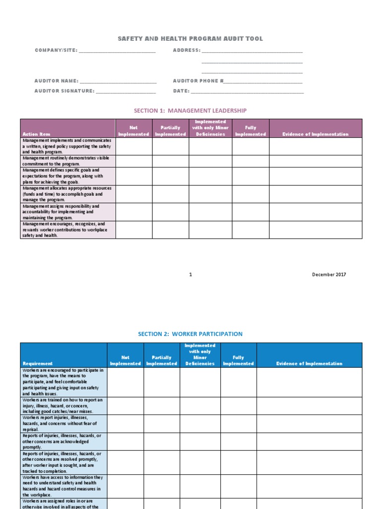 Building Assessment Checklist | PDF | Occupational Safety And Health ...