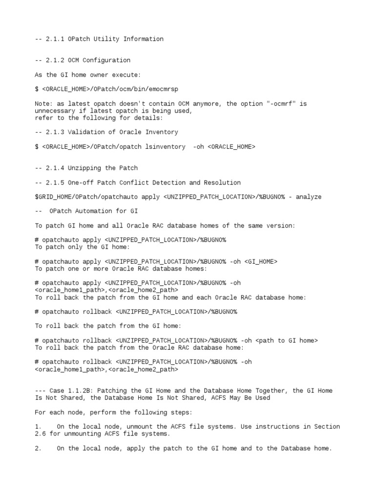 Psu Patch Steps Download Free Pdf Oracle Database Software Engineering